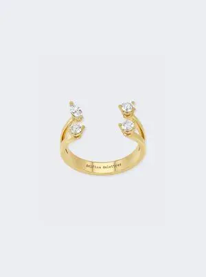 Delfina Delettrez Dots Open Ring - Yellow Gold