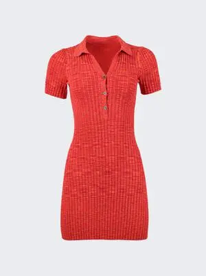 Lhd The Rosswell Mini Dress - Space Dye Red