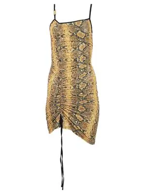 Gcds Sequin Python Mini Dress - Yellow
