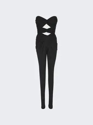Saint Laurent Strapless Catsuit - Black
