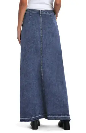 WASH LAB DENIM Royal Maxi Skirt - Baroness Blue