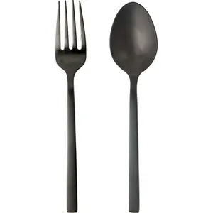 FORTESSA Arezzo Brushed 2-piece Serving Set - Silver