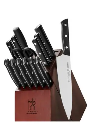HENCKELS CUTLERY Henckels International Dynamic 15-piece Knife Block Set - Stainless Steel