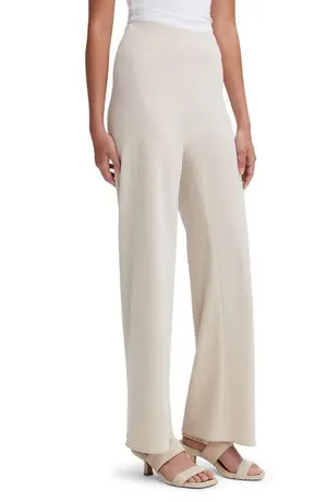 Vince Colette High-waist Crepe Bias Pants - Shell