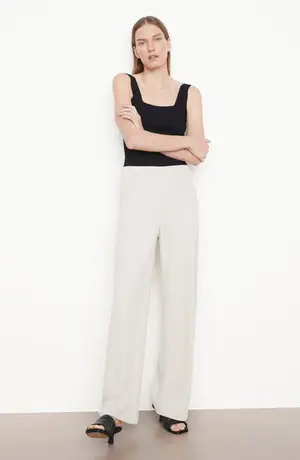 Vince Colette High-waist Crepe Bias Pants - Shell