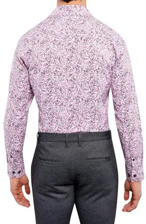 W.R.K Slim Fit Floral Print Performance Dress Shirt