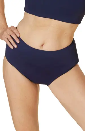 ANDIE High Waisted Bikini Bottoms Navy