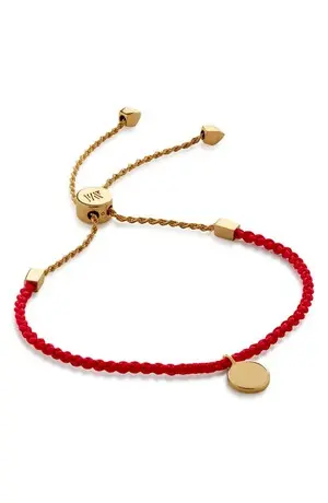 Monica Vinader Monica Vinader Linear Disc Friendship Chain Bracelet 18ct Gold Vermeil On Sterling