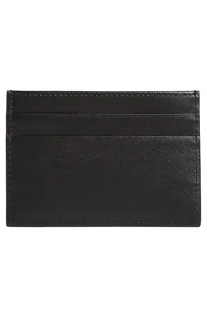 Dolce & Gabbana Logo Embossed Leather Card Case - Black