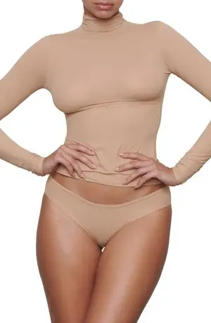 SKIMS Fits Everybody Turtleneck Top Clay