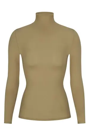 SKIMS Fits Everybody Turtleneck Top Khaki
