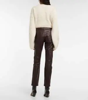 PETAR PETROV Gonda Low-rise Leather Pants
