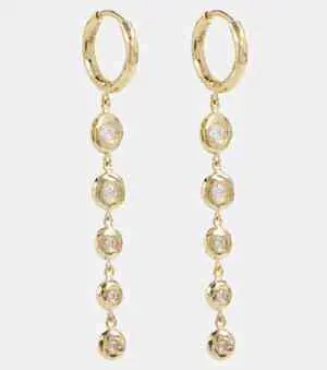 OCTAVIA ELIZABETH Charmed Micro Gabby 18kt Earrings With Diamonds - Gold