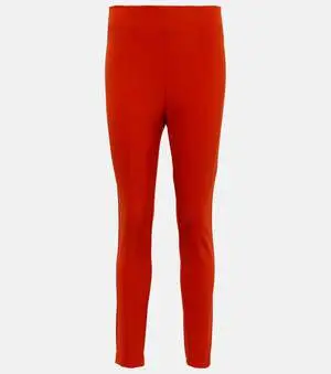 Veronica Beard High-rise Skinny Scuba Pants - Red