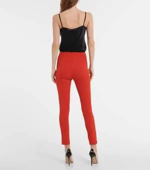 Veronica Beard High-rise Skinny Scuba Pants - Red