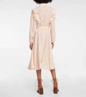 Chloé Ruffled Silk Shirt Dress