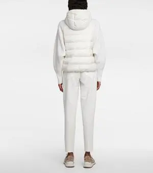 Brunello Cucinelli Wool And Cashmere-blend Knit Jacket - White