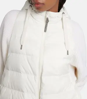 Brunello Cucinelli Wool And Cashmere-blend Knit Jacket - White