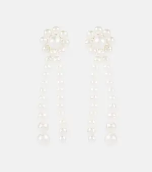 Sophie Bille Brahe Promenade De Fleur Earrings - White