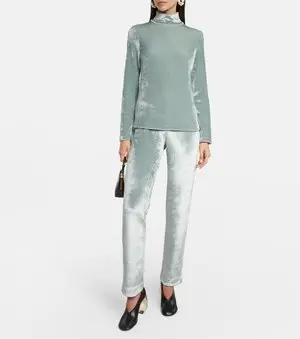 JIL SANDER Straight-leg Wool-blend Pants