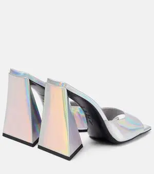 Attico Devon Metallic Leather Mules