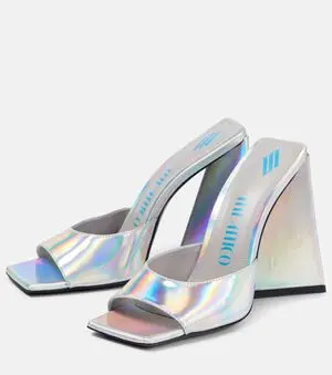 Attico Devon Metallic Leather Mules