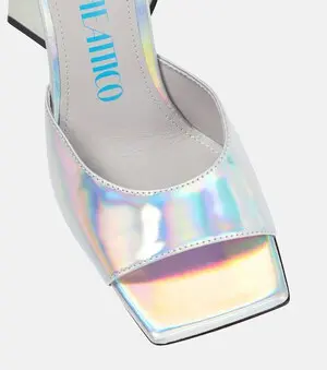 Attico Devon Metallic Leather Mules