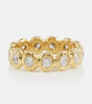 OCTAVIA ELIZABETH Nesting Gem 18kt Eternity Ring With Diamonds - Gold