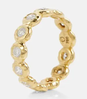 OCTAVIA ELIZABETH Nesting Gem 18kt Eternity Ring With Diamonds
