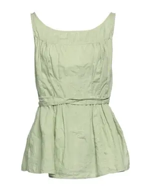 Aspesi Woman Top Emerald Green Size 2 Linen Light Green