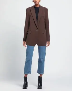 SOLOTRE Single-breasted Blazer - Brown