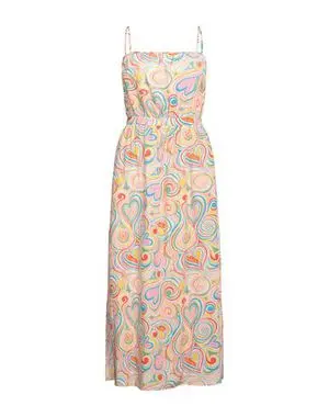 Moschino Maxi Dress In Cupro And Cotton