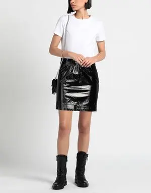 Pinko Mini Flared Sheepskin Skirt