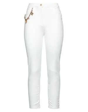 Elisabetta Franchi Cotton-blend Tapered Jeans - White