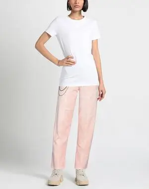 High Tapered Light Cotton Jeans - Pink