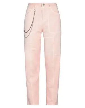High Tapered Light Cotton Jeans - Pink