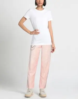 High Tapered Light Cotton Jeans - Pink