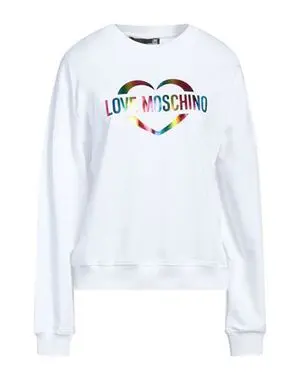 Moschino Printed Cotton Blend Sweatshirt - White