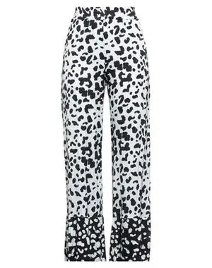 AINEA Animal Print Straight Leg Pants - White