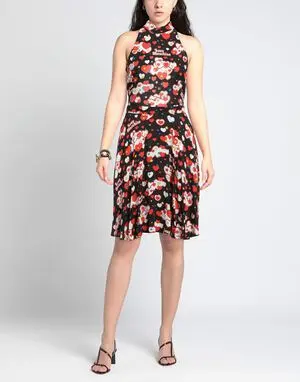 Moschino Multicolor Printed Midi Dress - Black