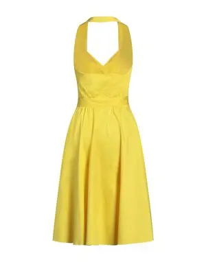 Moschino Midi Flared Dress - Yellow