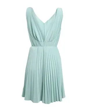 VANESSA SCOTT Mini Pleated Lamé Dress - Blue