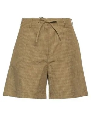 Aspesi Cotton Linen Checked Bermuda Shorts