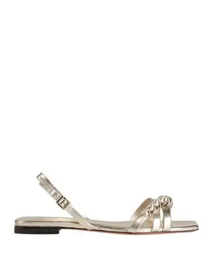 Santoni Soft Leather Sandals - Platinum