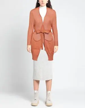 PINK MEMORIES Knitted Lamé Cardigan - Rust