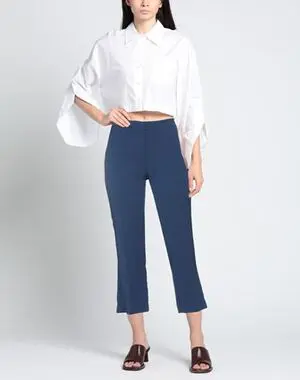 SEMICOUTURE Straight-leg Crepe Pants - Navy
