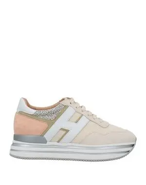 Hogan Leather And Textile Sneakers Beige