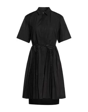 GIOVANNI BEDIN Midi Dress With Leather Details - Black