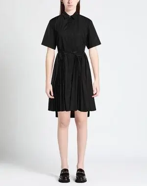 GIOVANNI BEDIN Midi Dress With Leather Details - Black