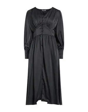 VANESSA SCOTT Midi Shirt Dress - Black